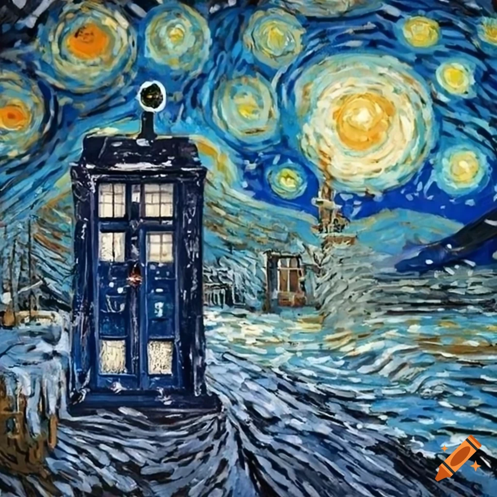 Doctor Who Behang Tardis Van Gogh