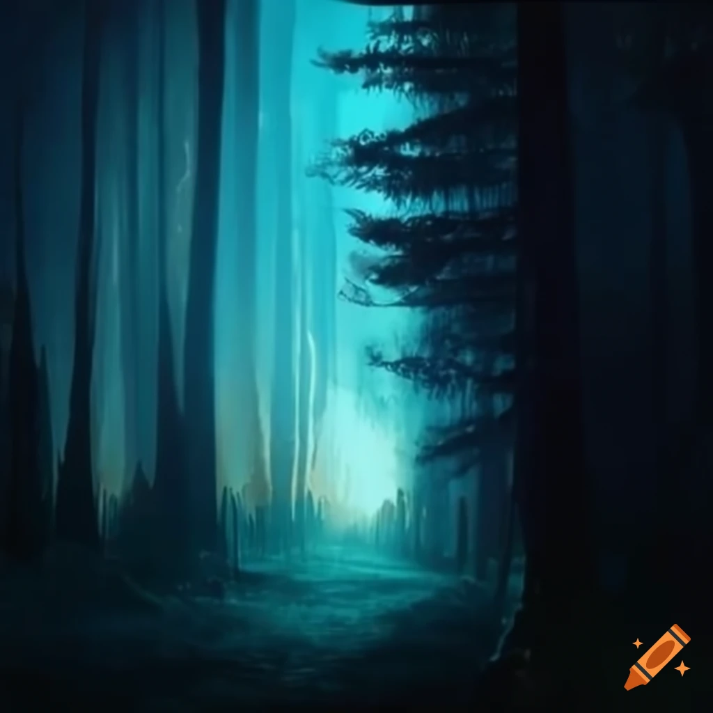 Radiohead album release in the forest of dean on Craiyon