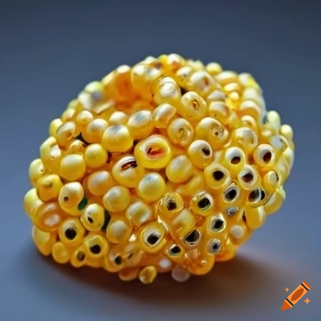 Crispy yellow color bead on Craiyon