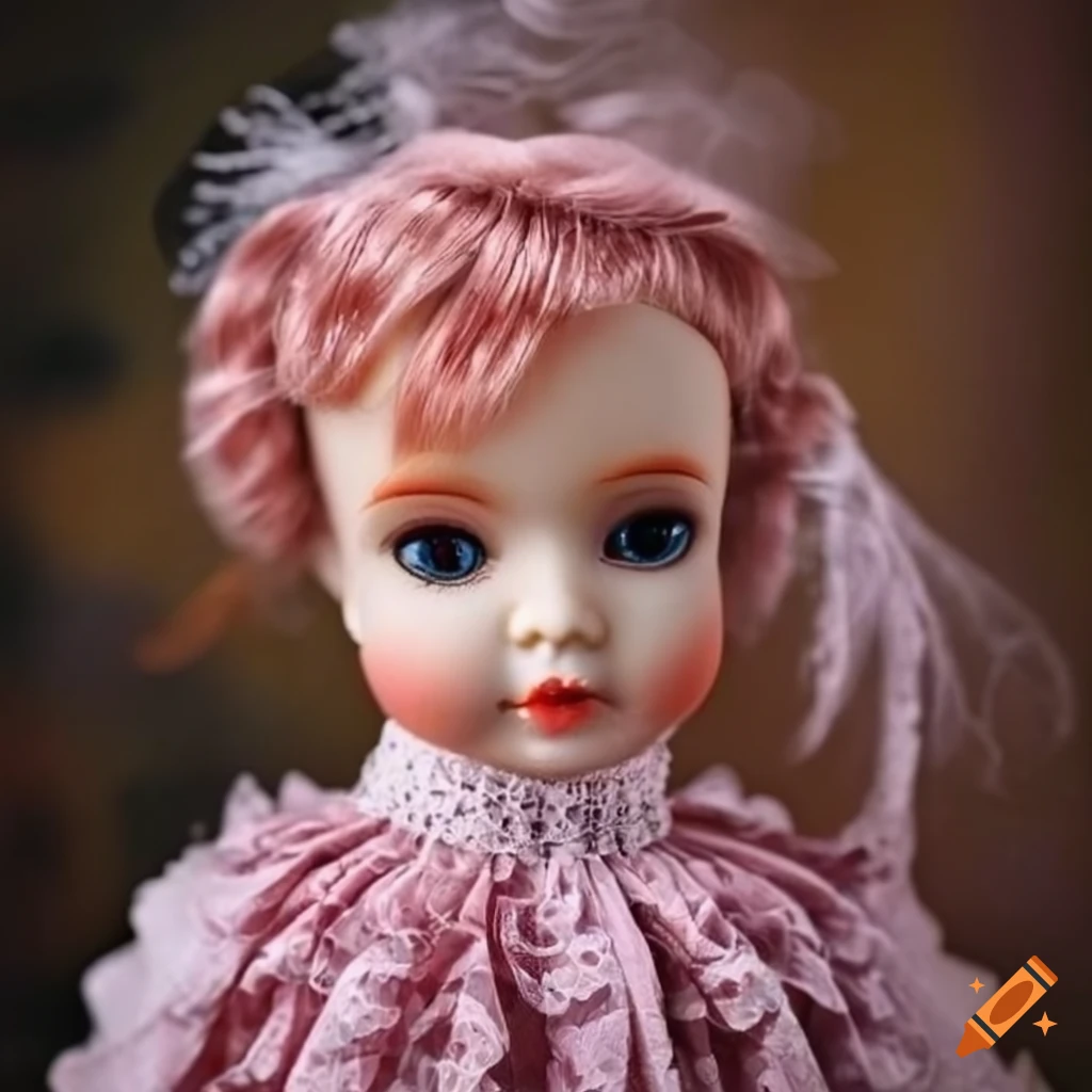 Beautiful dolls in haeckel-style dresses on Craiyon