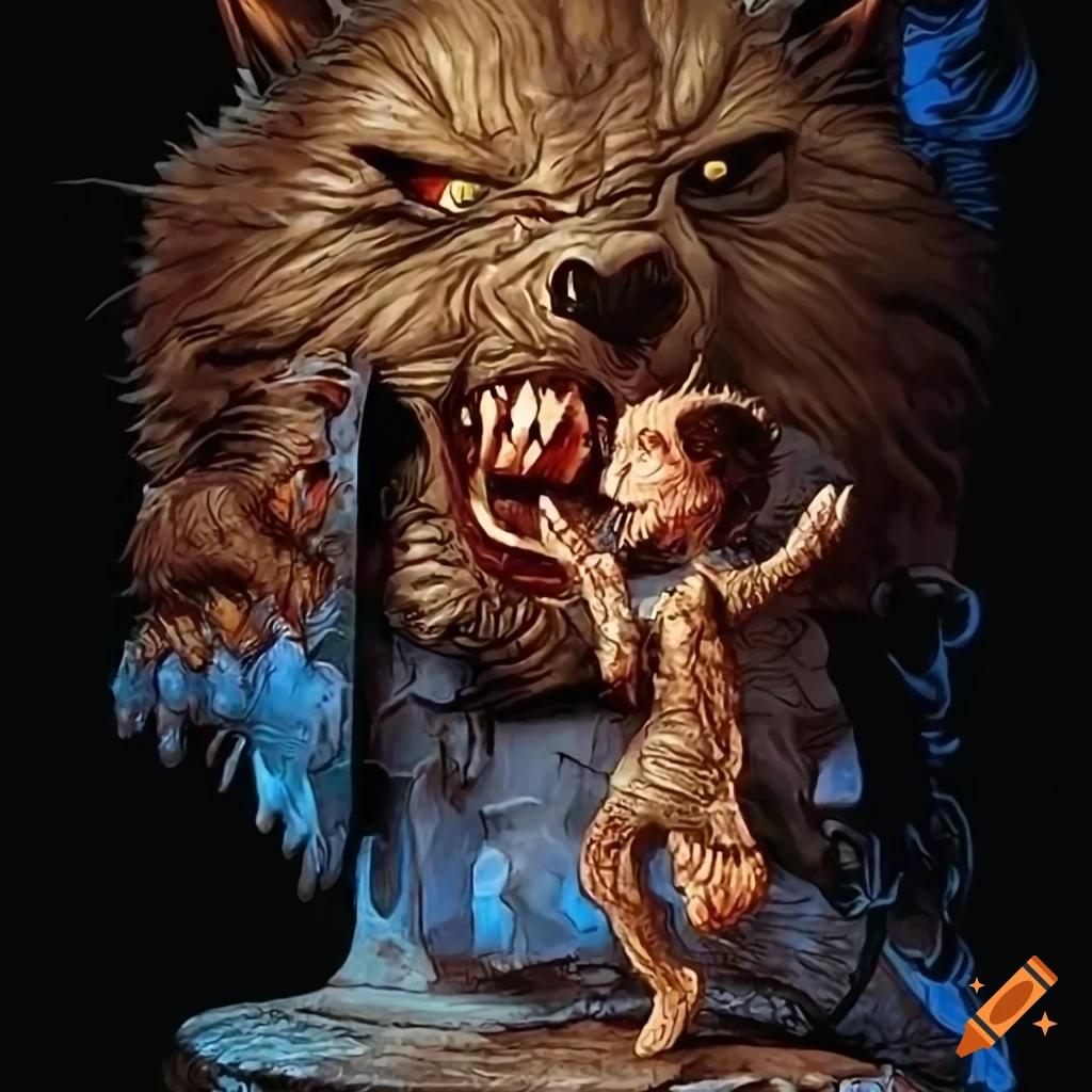 Werewolf lsd arcade game sculpture inspired by norman rockwell graphic ...