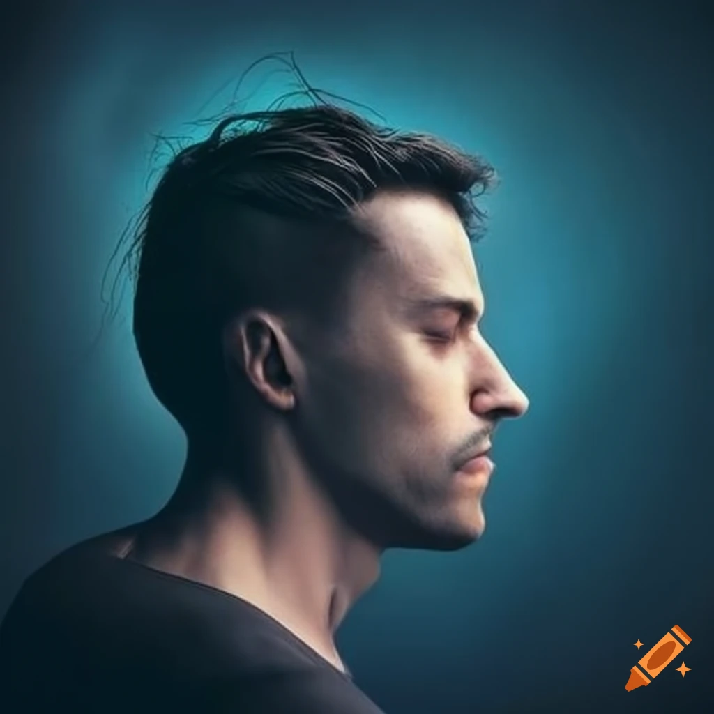 Introverted man with a strong mindset on Craiyon