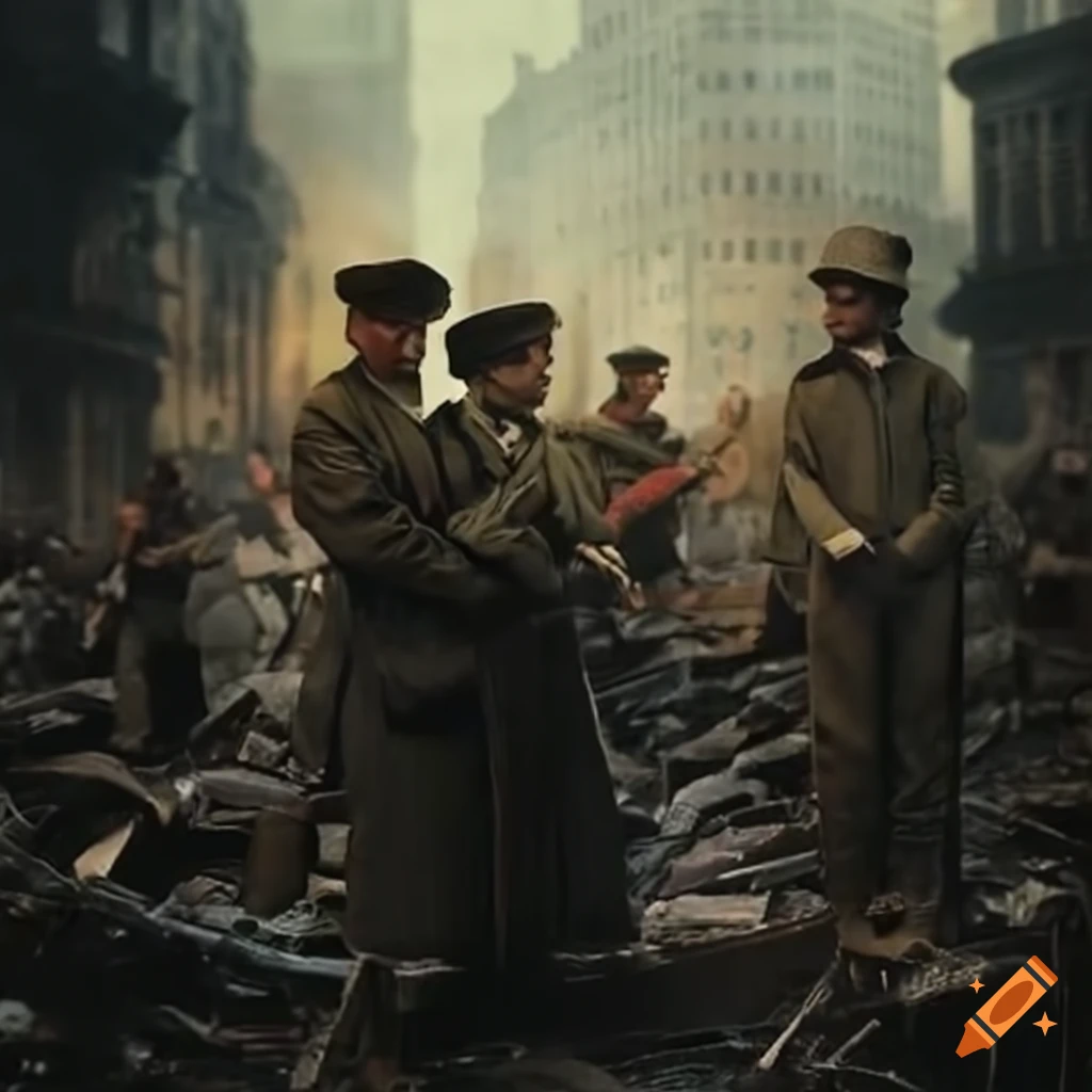 Berlin occupied by russians in 1945 on Craiyon