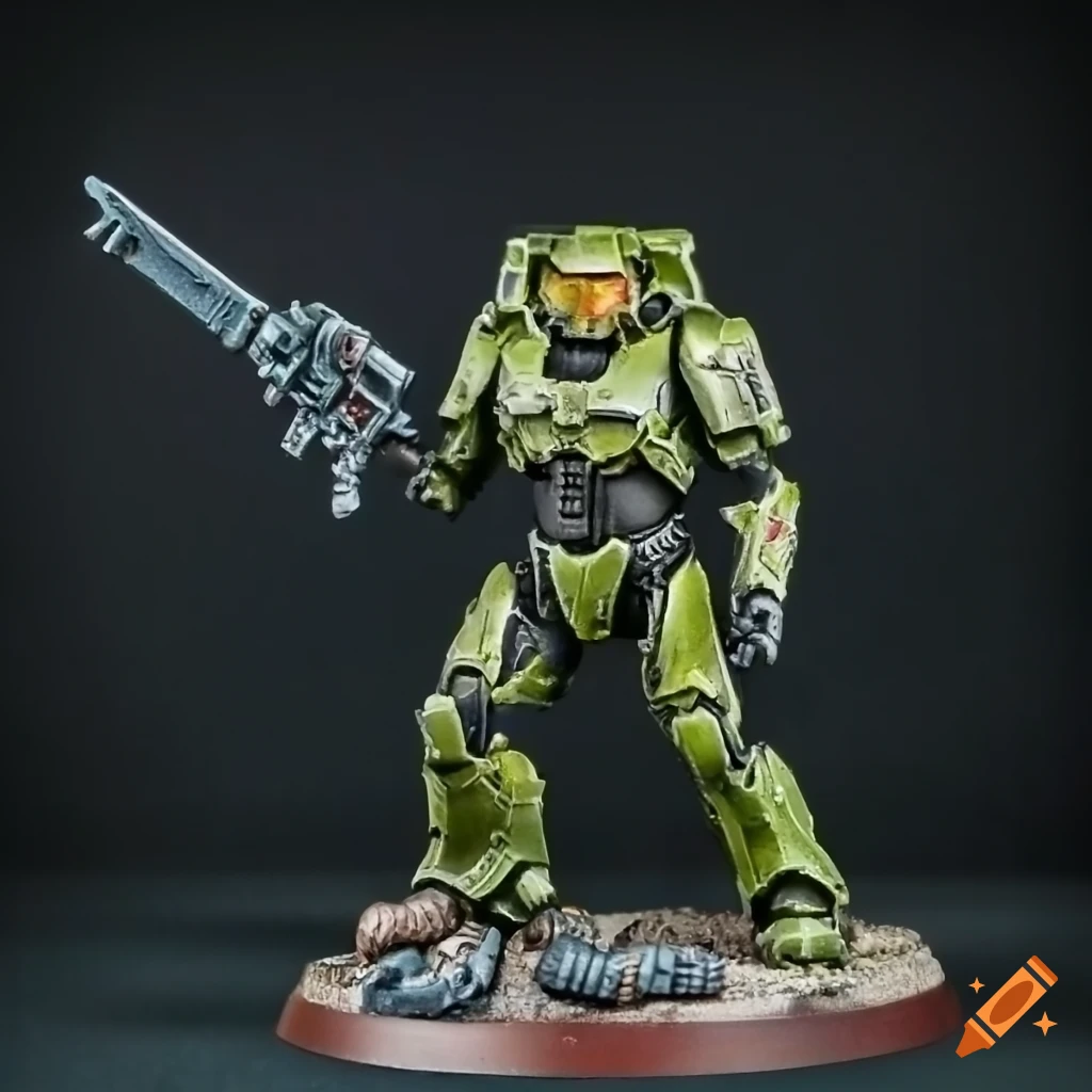 Master chief warhammer model on Craiyon
