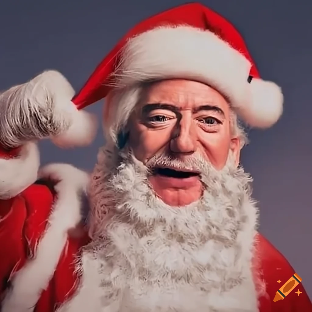 Jeff bezos riding santa's sleigh on Craiyon