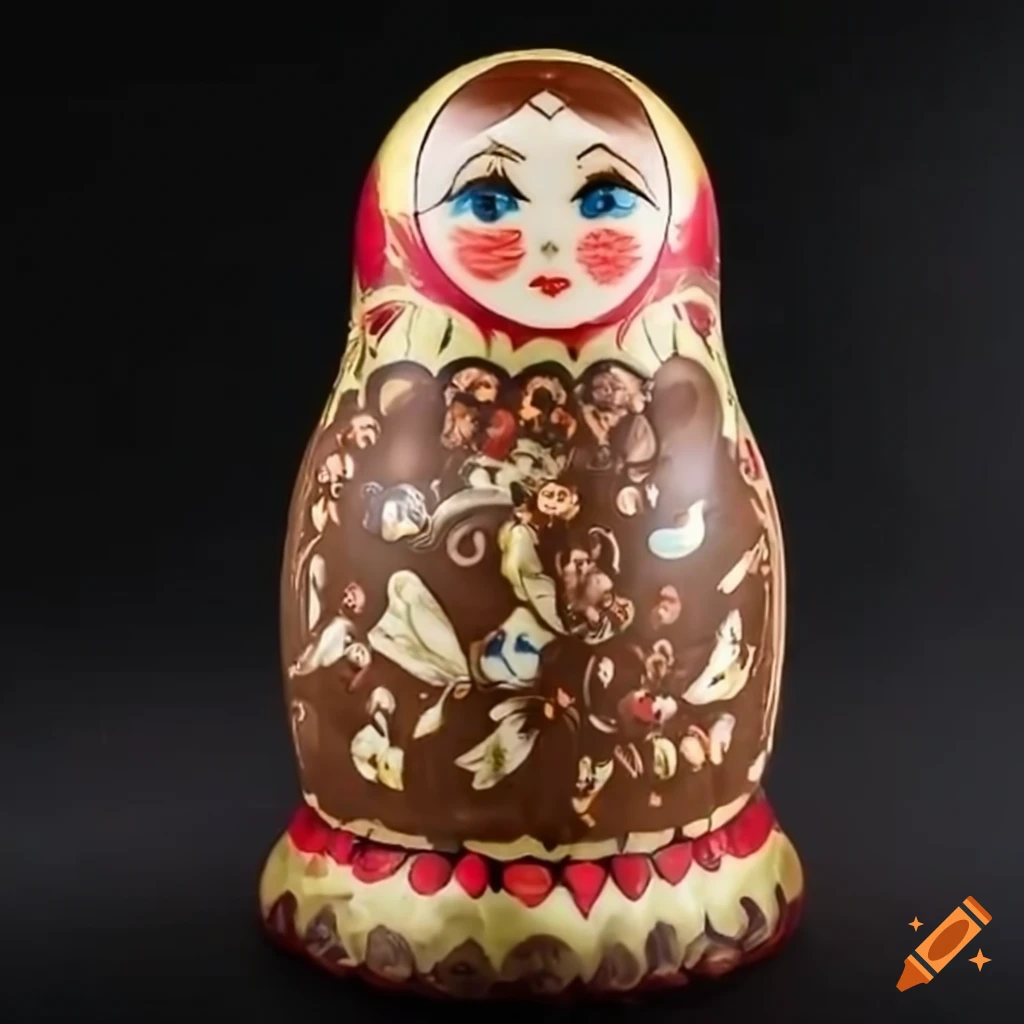 Russian doll shaped chocolates on Craiyon
