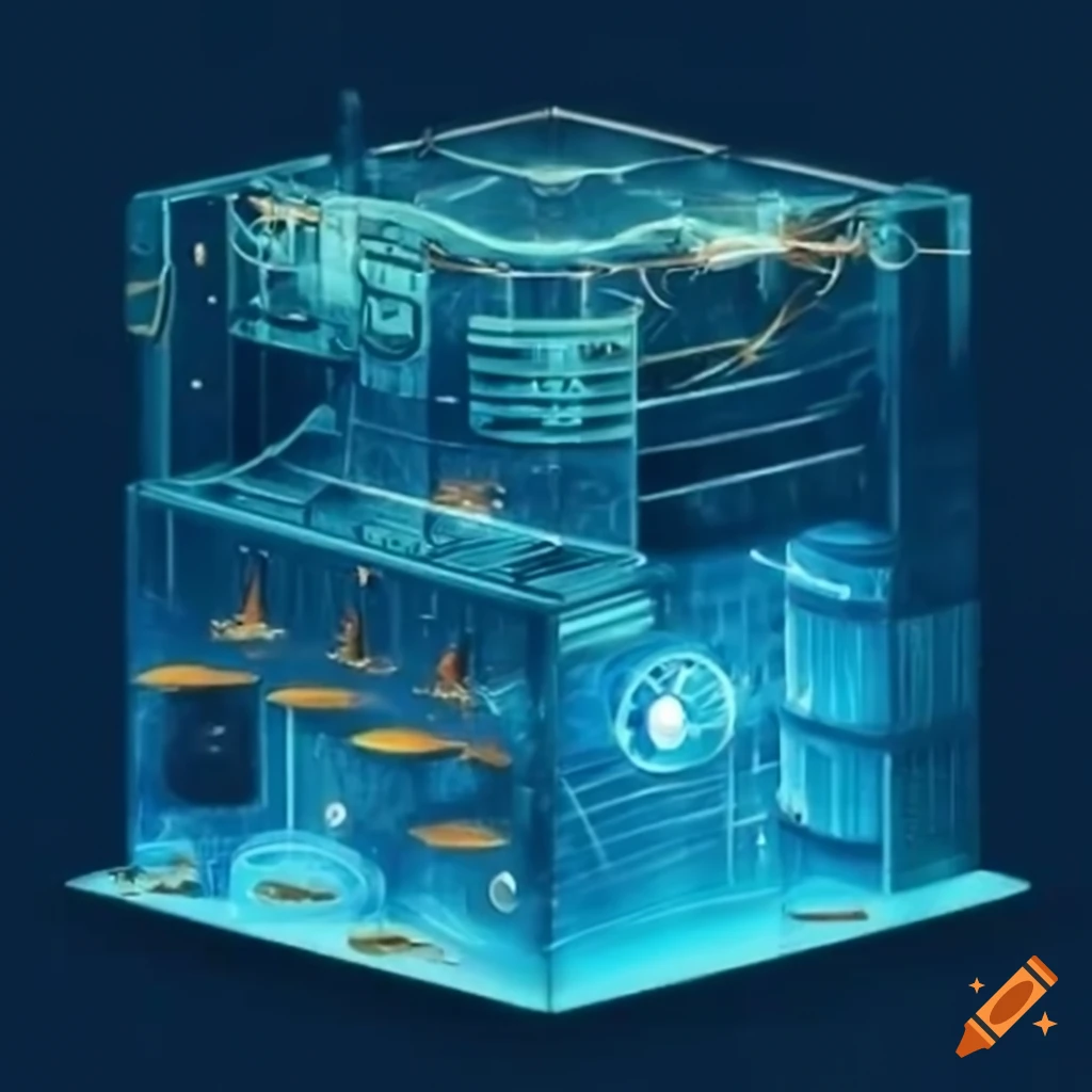 Sunlight to water machine blueprints in child-friendly format on Craiyon