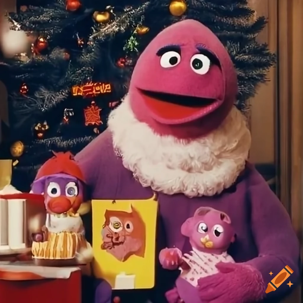 1983 christmas morning at mcdonald's for grimace family on Craiyon