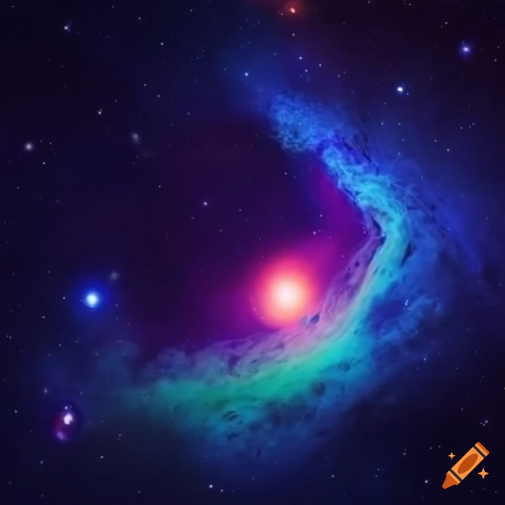 Space themed image with cosmic colors on Craiyon