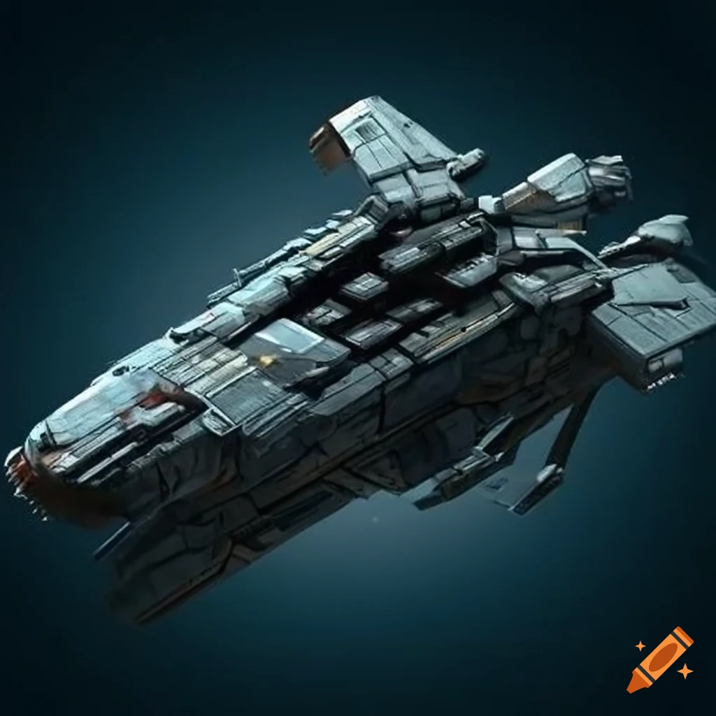 Bull-class freighter spaceship on Craiyon