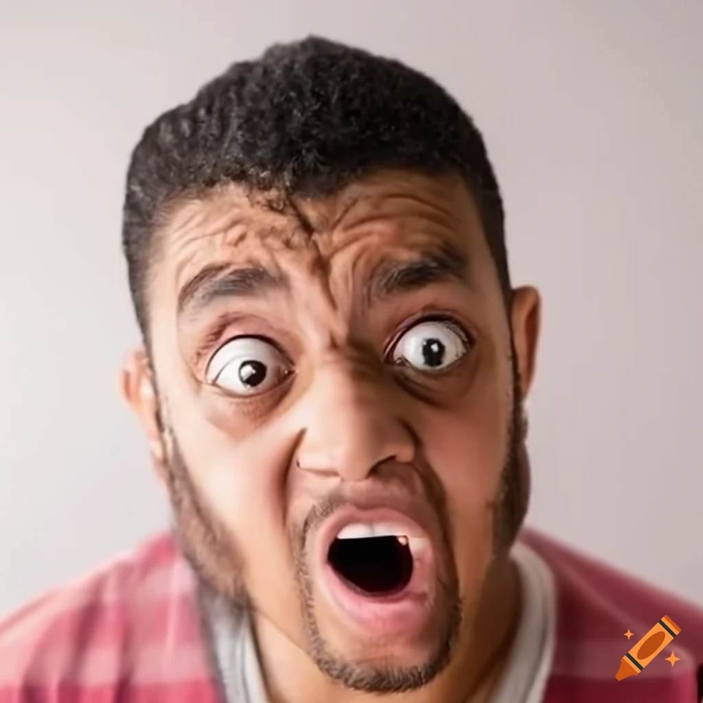 Surprised hispanic person on Craiyon