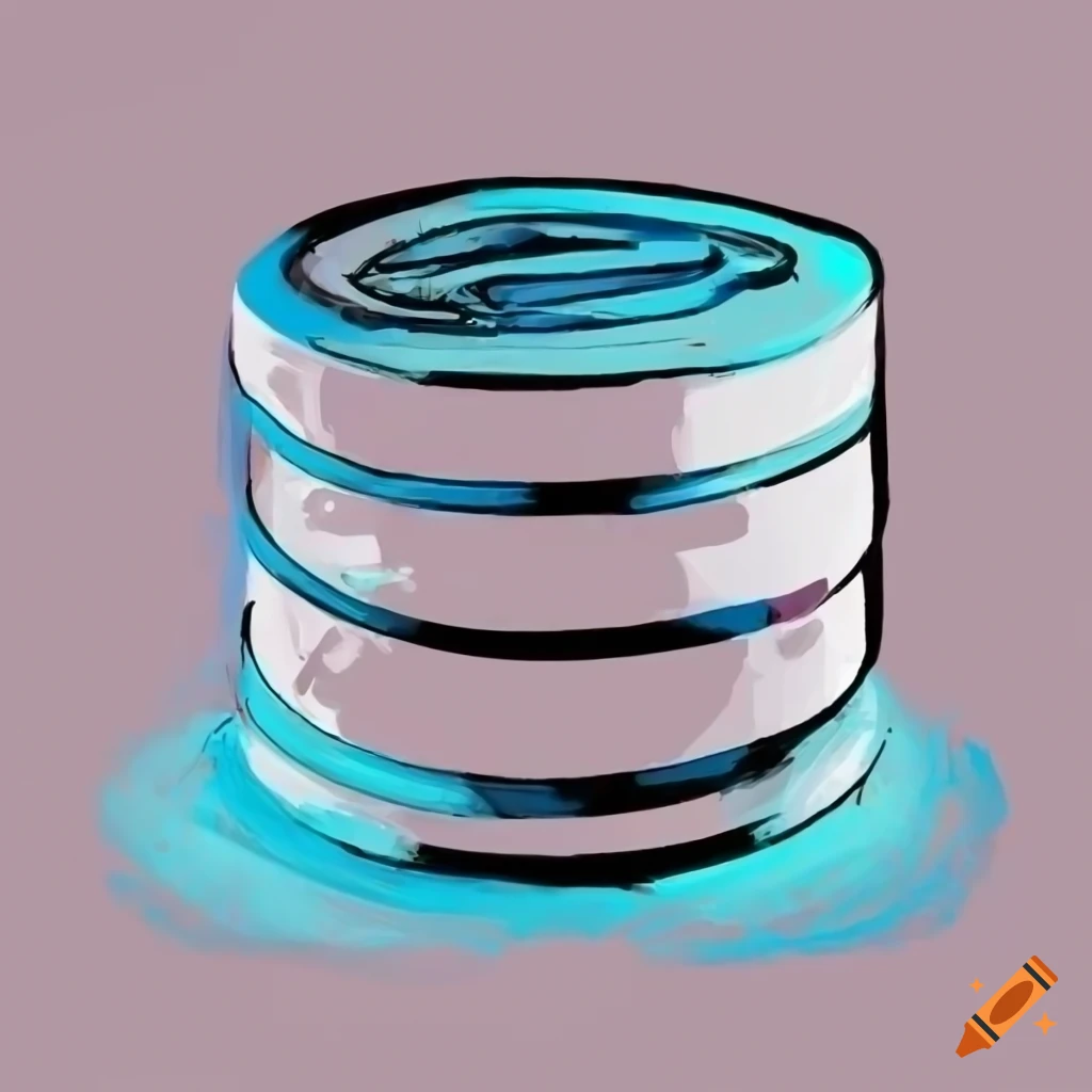 Simple database drawing on Craiyon