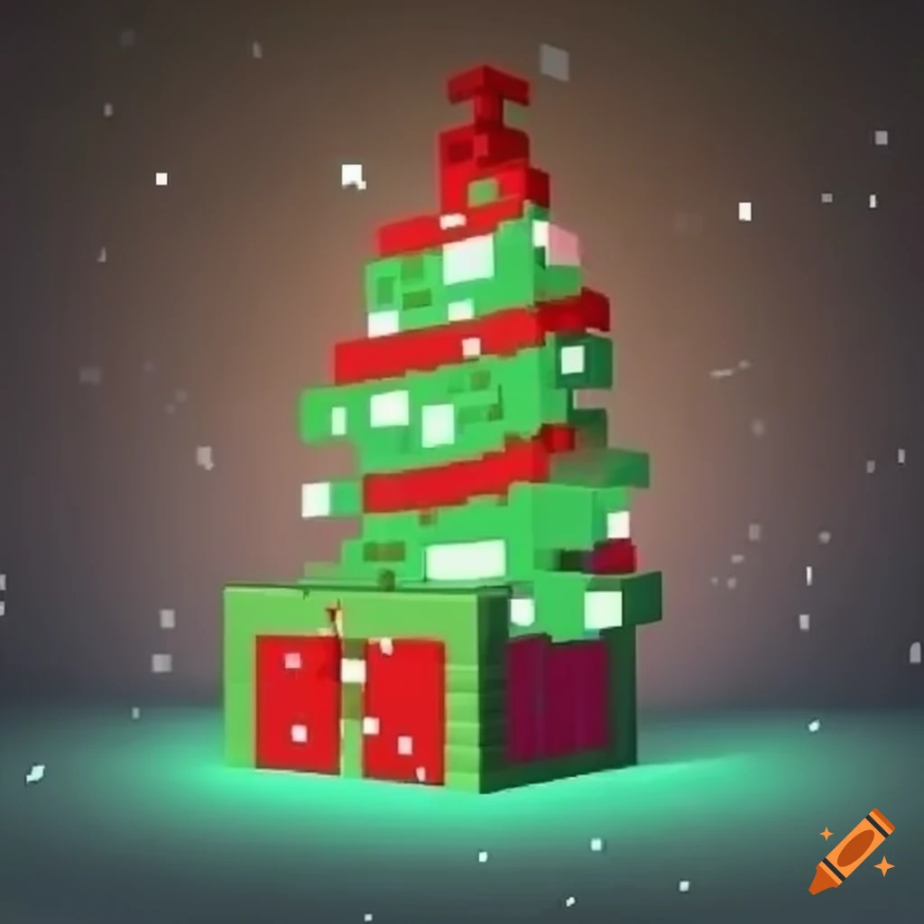 Niche-craft christmas minecraft server logo on Craiyon