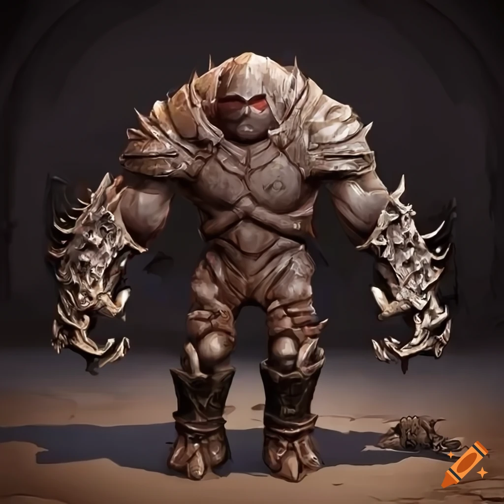Medieval fantasy golem full body on Craiyon