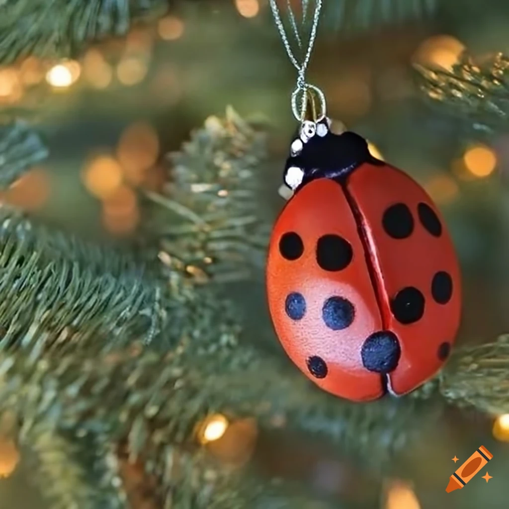 Christmas ladybug ornament on Craiyon