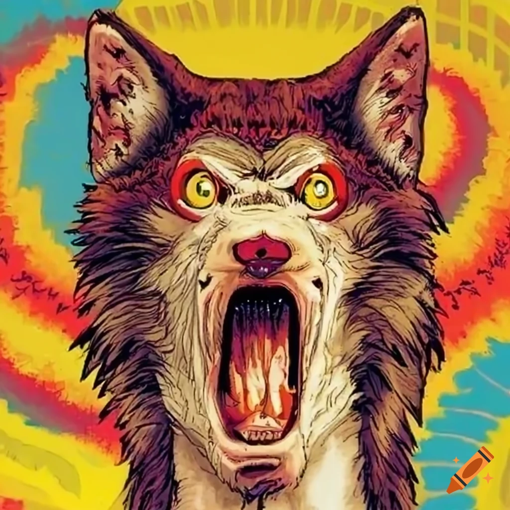 Werewolf lsd arcade game in graphic novel style by norman rockwell on ...