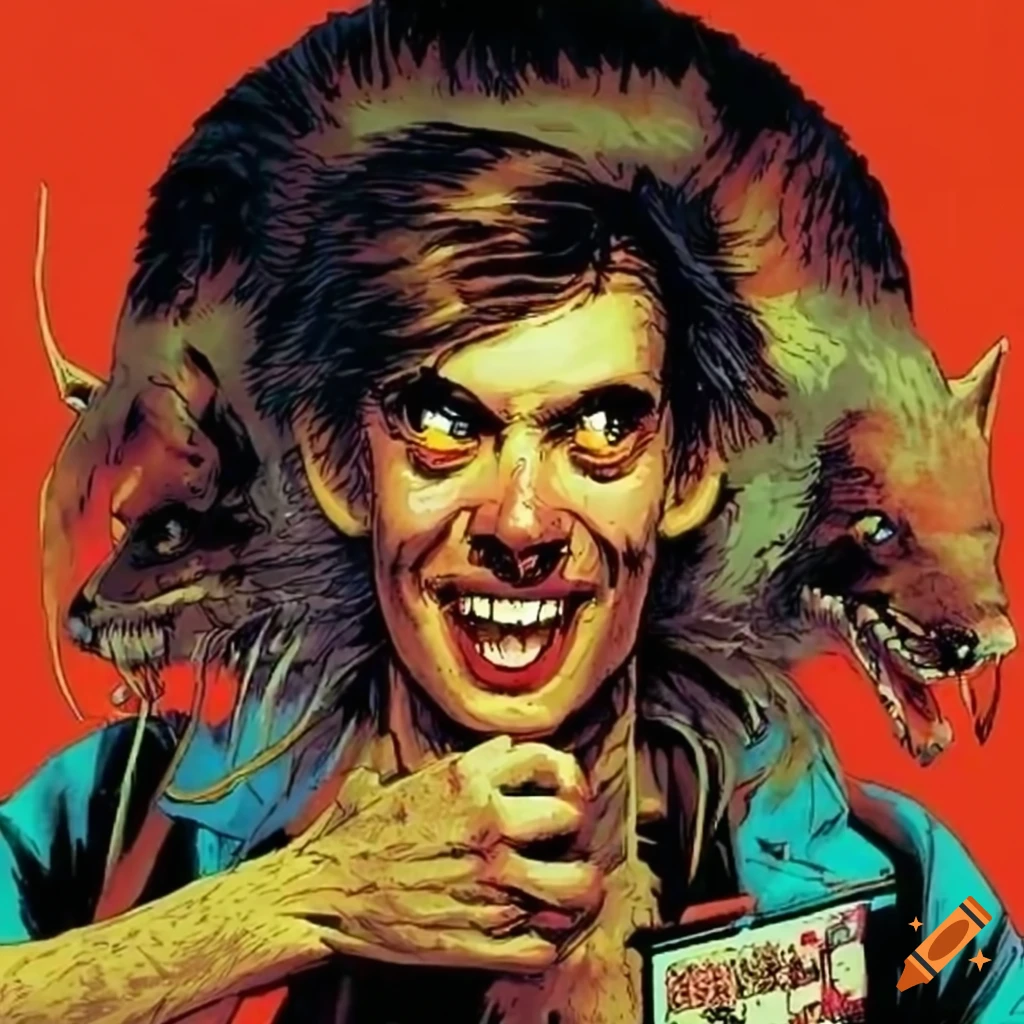 Werewolf lsd arcade game in graphic novel style by norman rockwell on ...