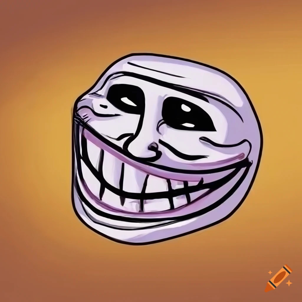 Internet meme troll face on Craiyon