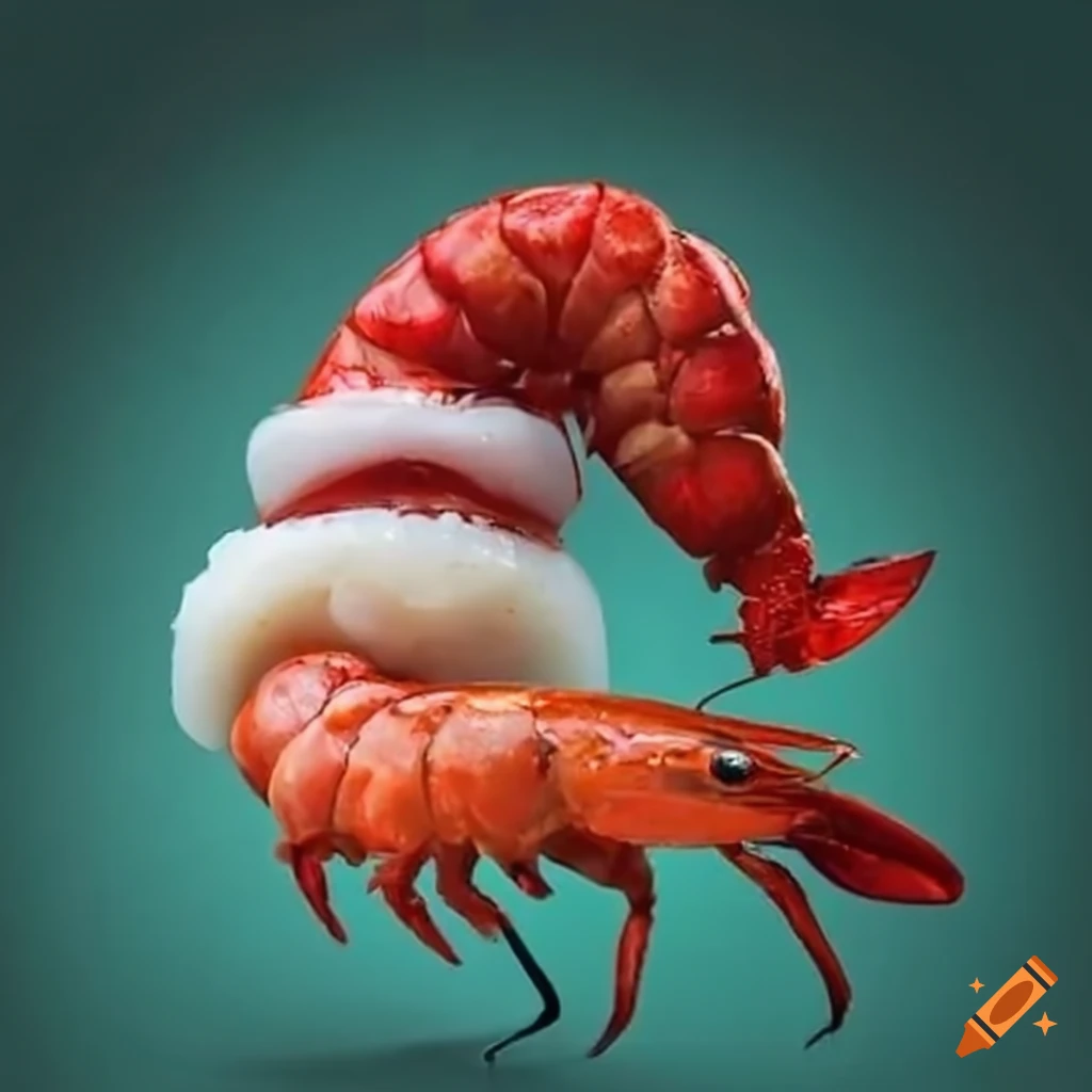 Shrimp celebrating christmas day on Craiyon