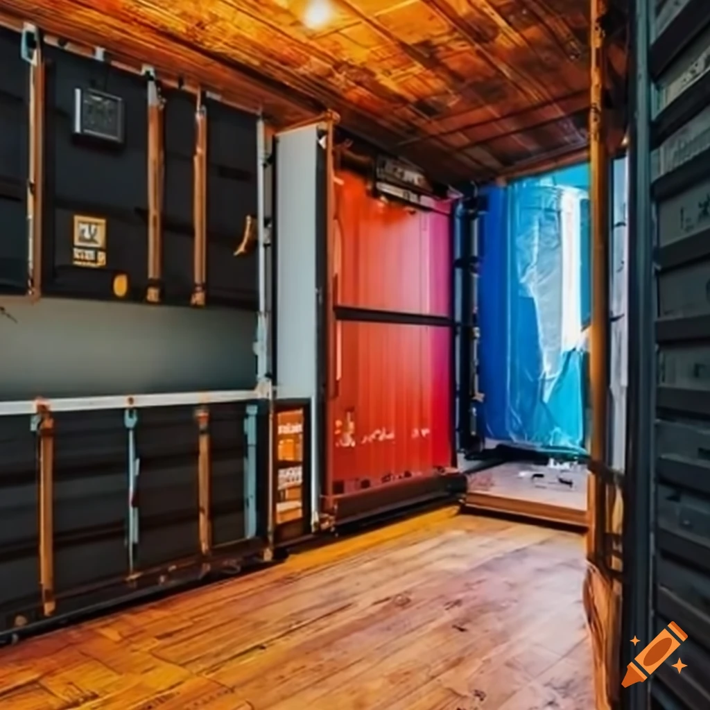 Shipping container room on Craiyon