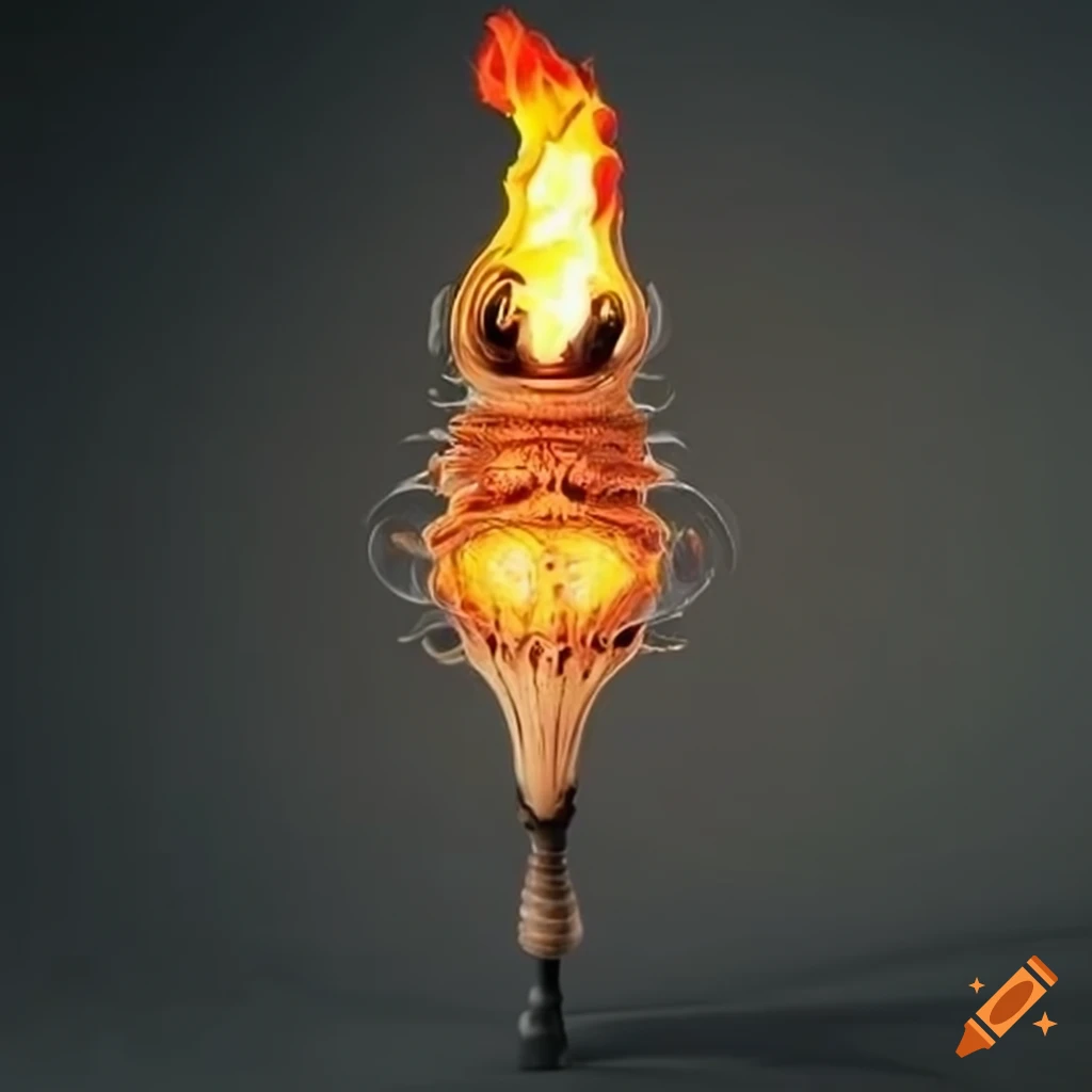 Surreal torch inspired by h.r. giger on Craiyon