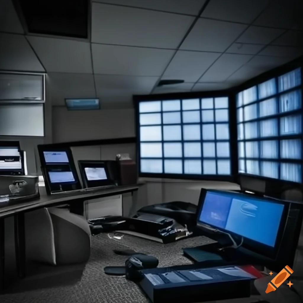 Surveillance room or security office on Craiyon