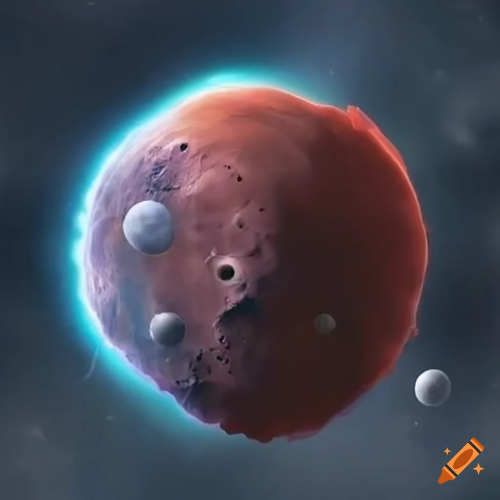 Unknown planet in outer space on Craiyon