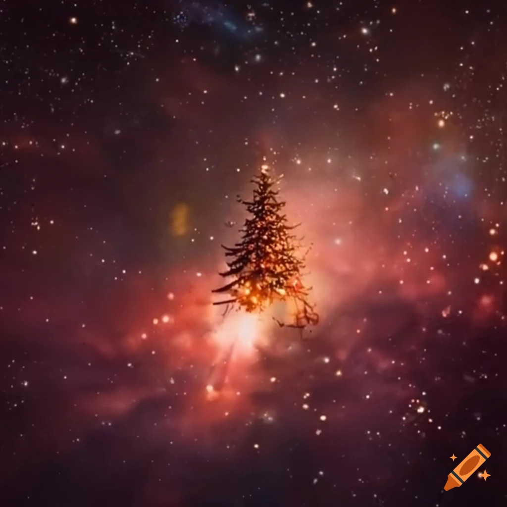 Christmas scene from space on Craiyon