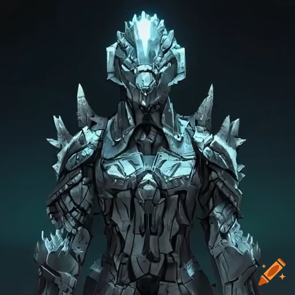 Cybernetic armor inspired by godzilla on Craiyon