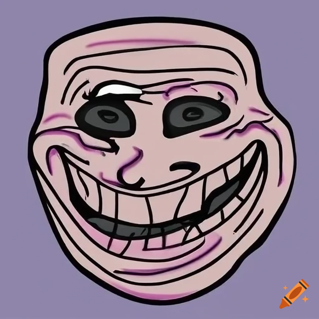 Internet meme troll face on Craiyon