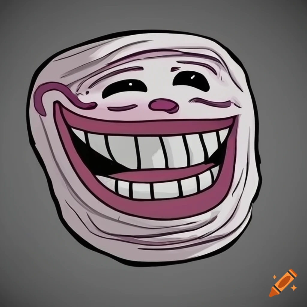 Internet meme troll face on Craiyon