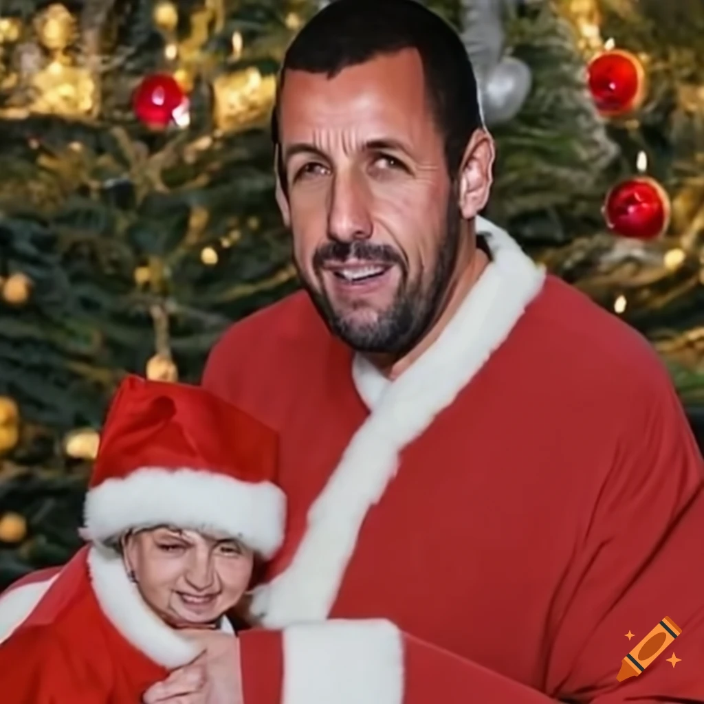 Adam sandler portraying santa claus on Craiyon