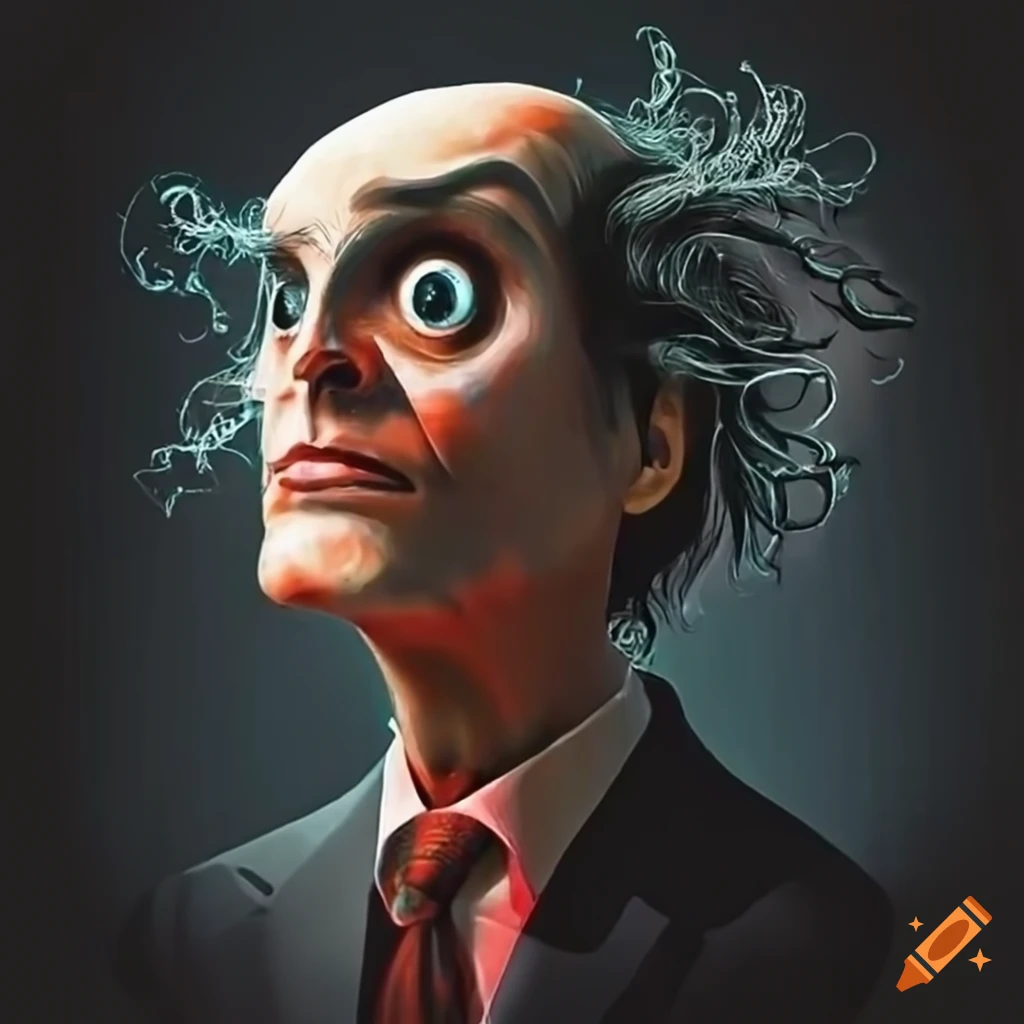 Tim burton style man on Craiyon