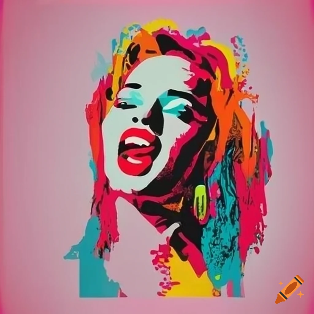 Pop art tableau on Craiyon