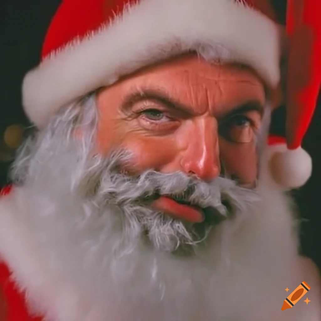 Sam neill wearing a santa costume on Craiyon