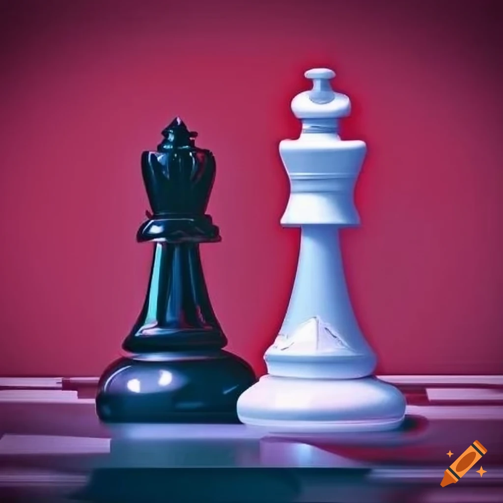 Abstract romantical chess dating scene in a French Cafe with chess ...