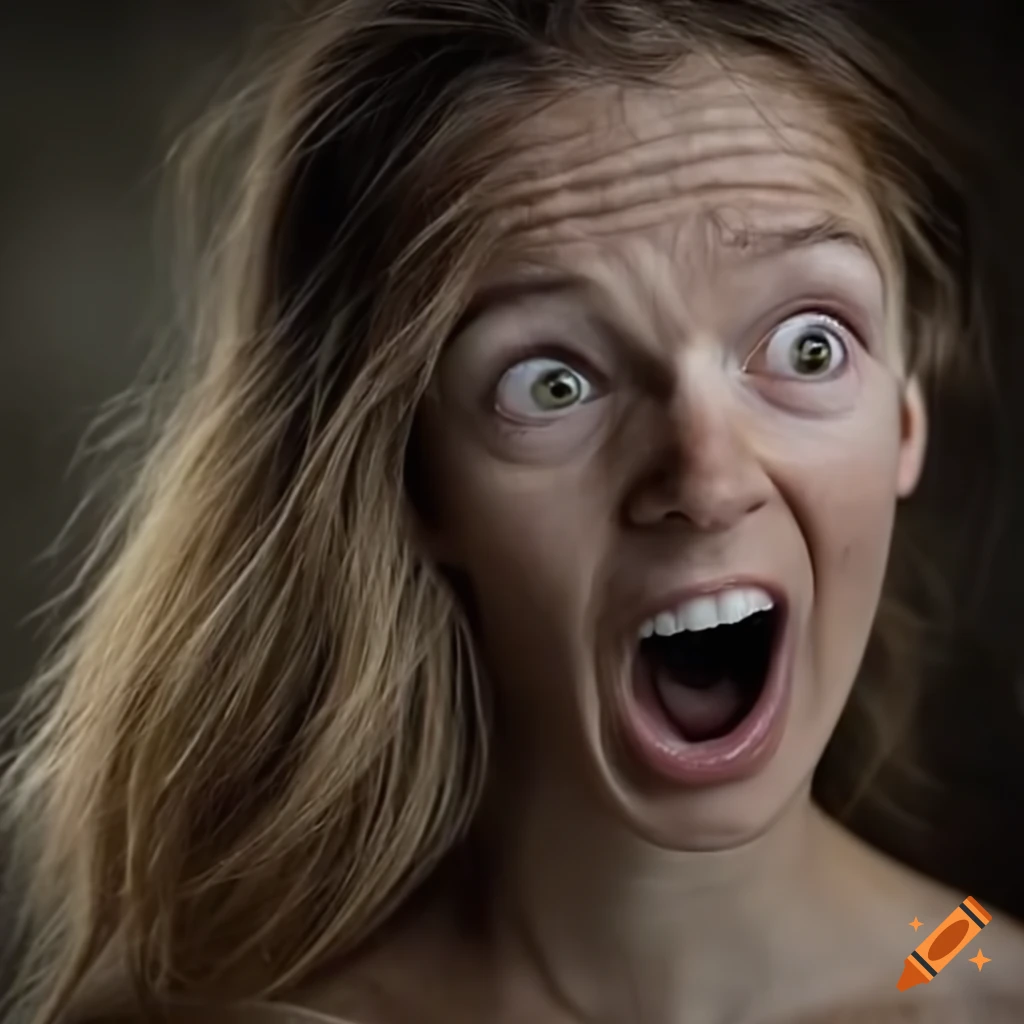 Surprised person on Craiyon