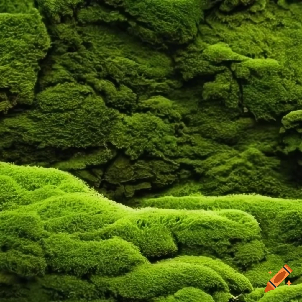 Close up of moss for wallpaper on Craiyon
