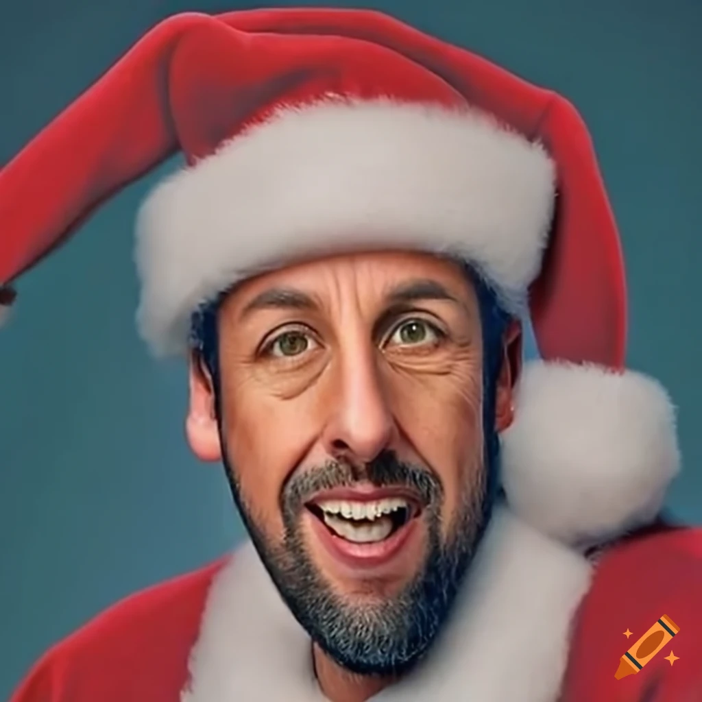 Adam sandler portraying santa claus on Craiyon