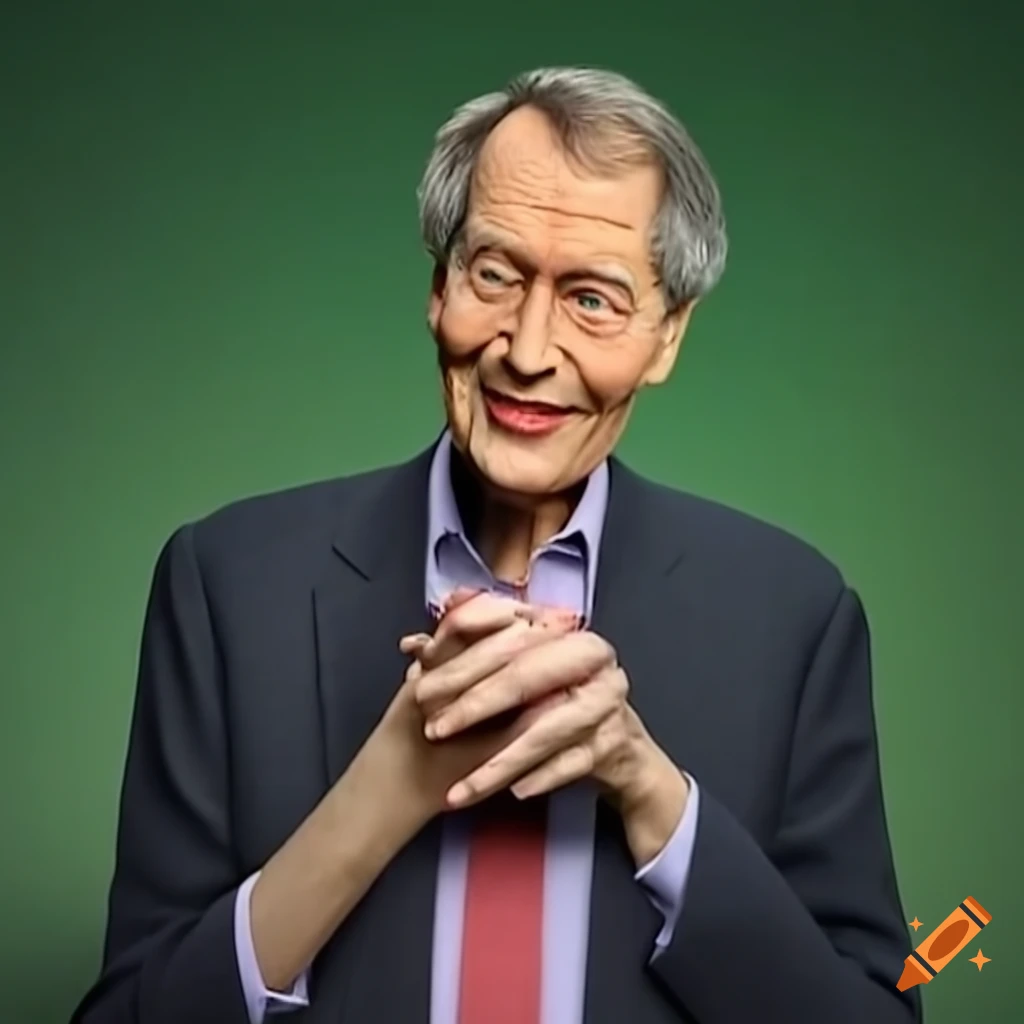 Charlie rose interviewing a smiling christmas tree on Craiyon