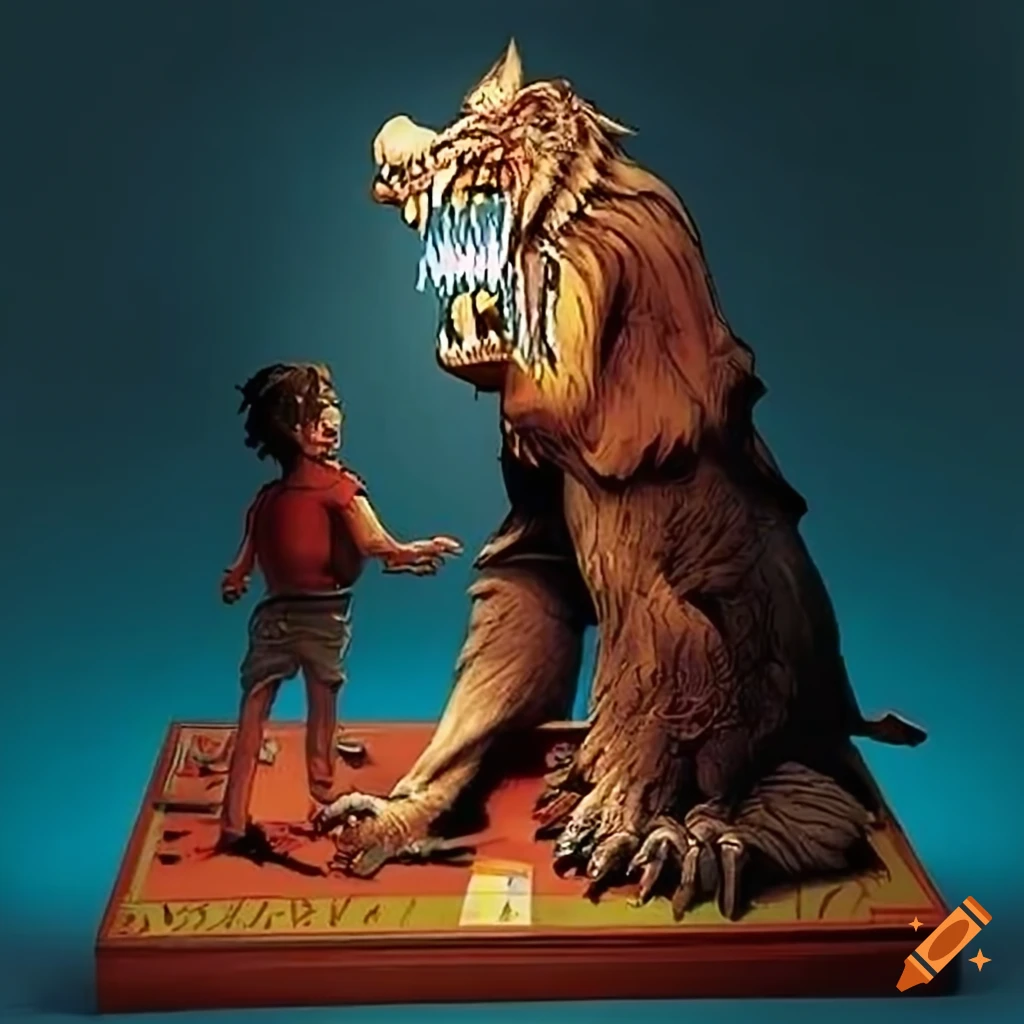 Werewolf lsd arcade game sculpture inspired by norman rockwell graphic ...