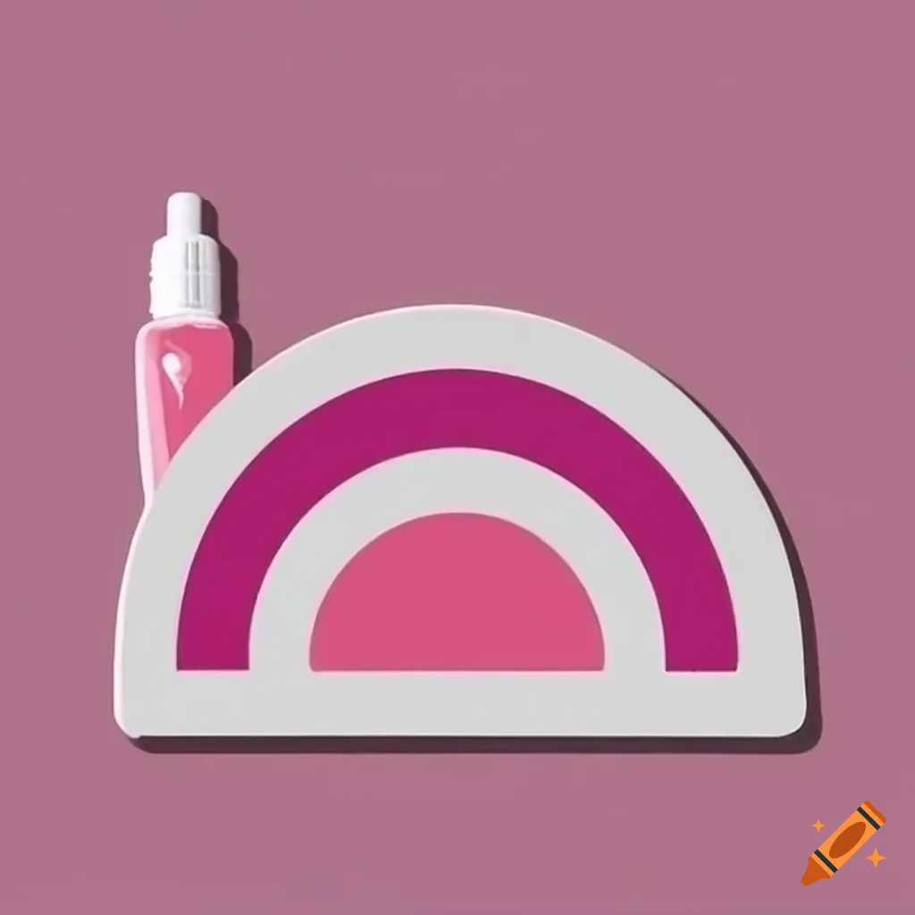 Minimalistic Pink And White Design With Sticker And Glue On Craiyon