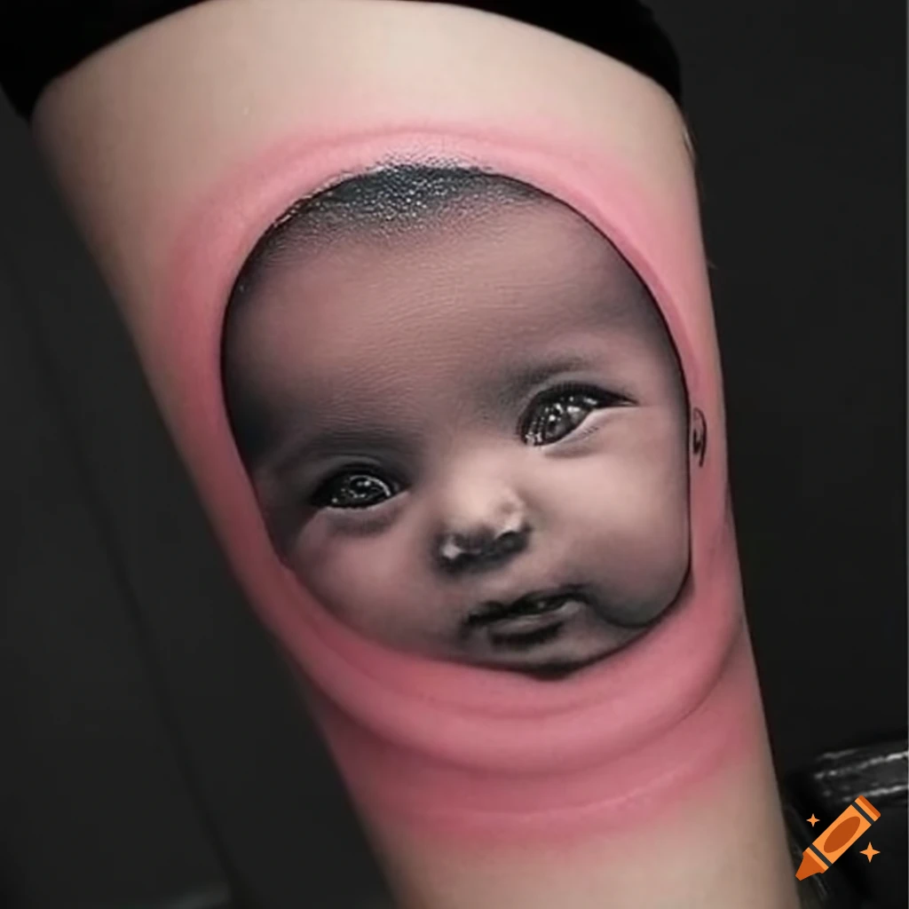 Baby tattoo design on Craiyon