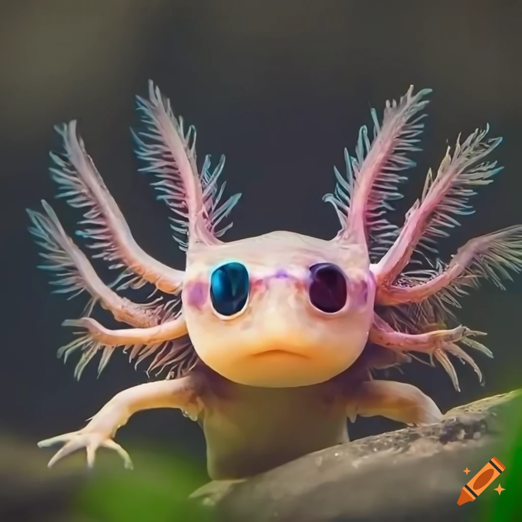 Axolotl wearing sunglasses on Craiyon