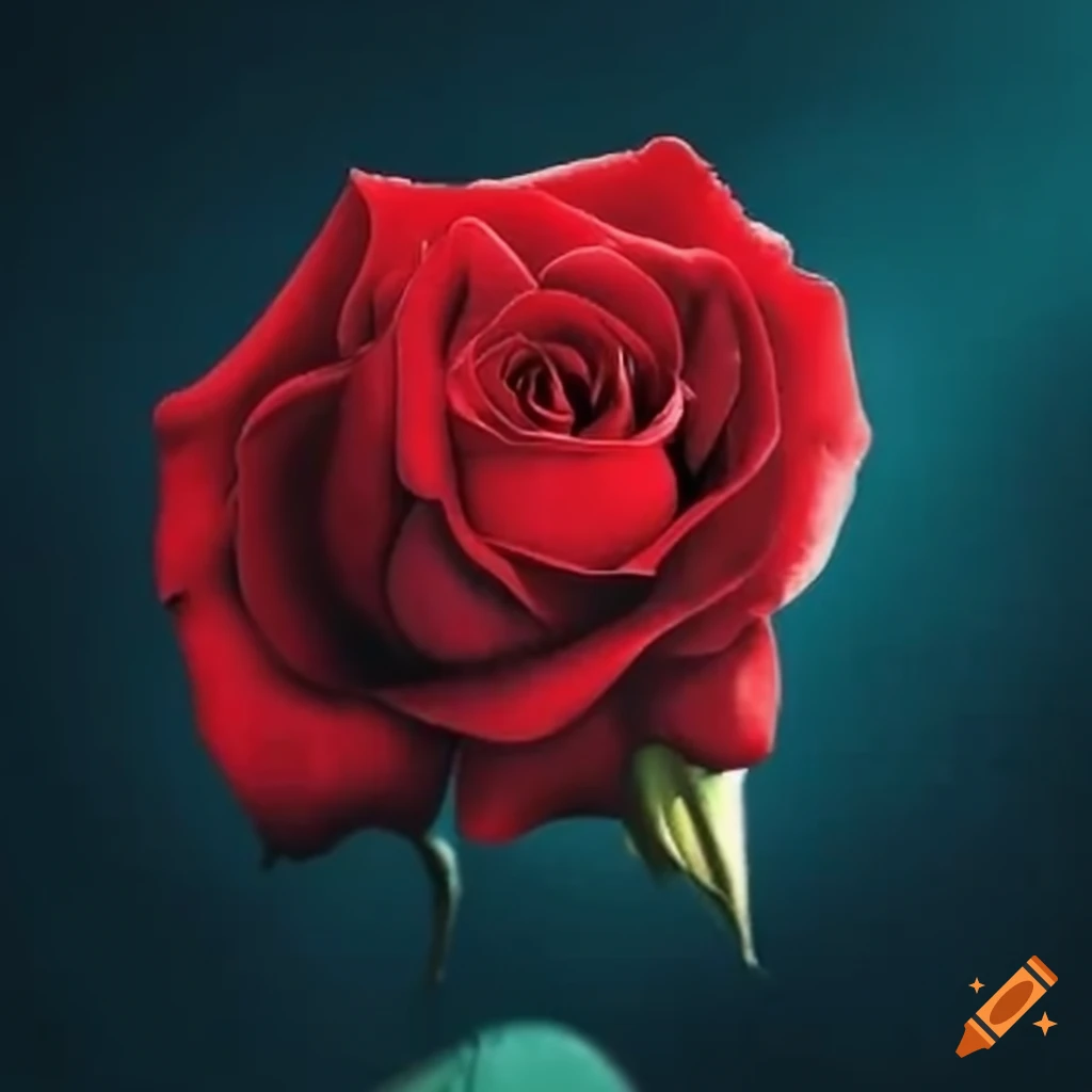 Rose breaking through concrete to reach the sunshine on Craiyon