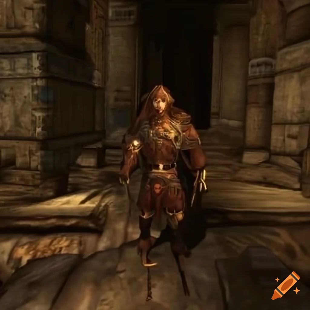 Old-school first person fantasy computer rpg screenshot on Craiyon