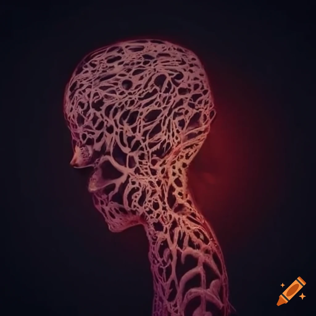 Conceptual image representing anxiety and inner turmoil on Craiyon