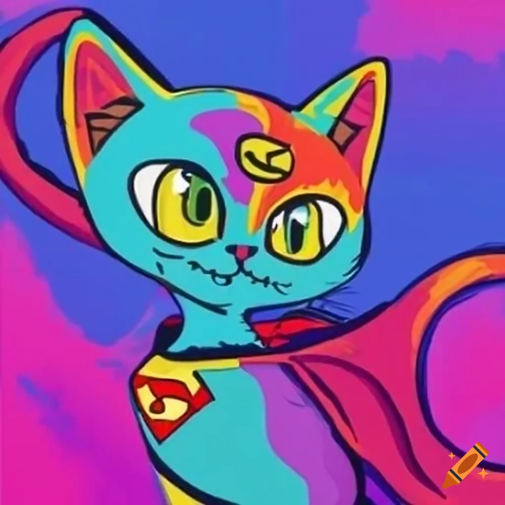 Super cat on Craiyon