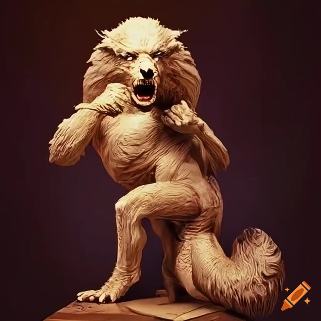 Sensational arcade game sculpture with werewolf lsd in a graphic novel ...