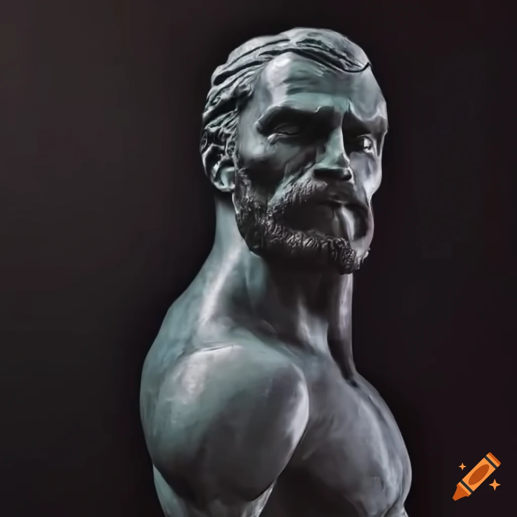 Gigachad statue on Craiyon